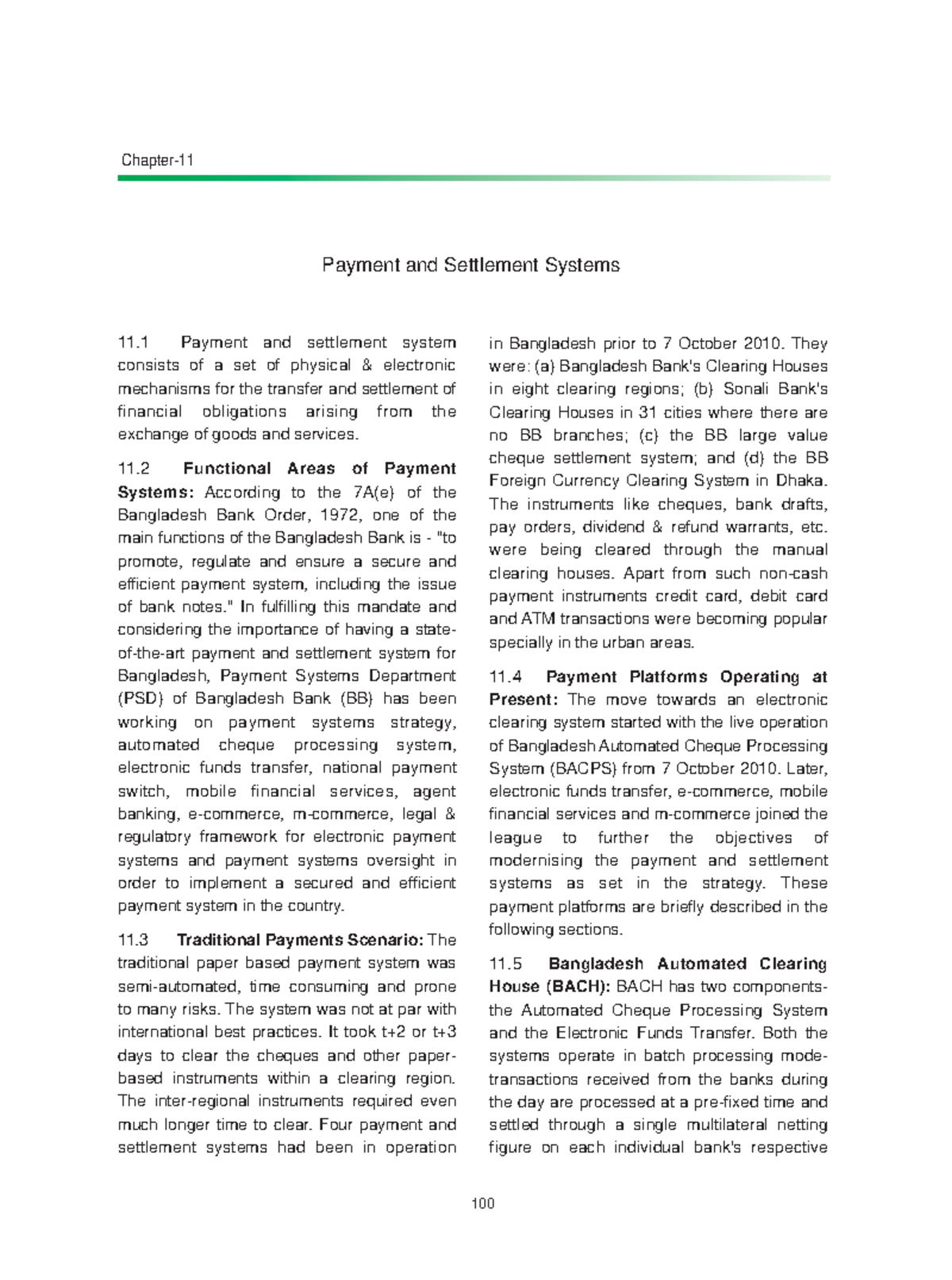 Chap11 - Chapter - Chapter- Payment and Settlement Systems 11 Payment and settlement system ...