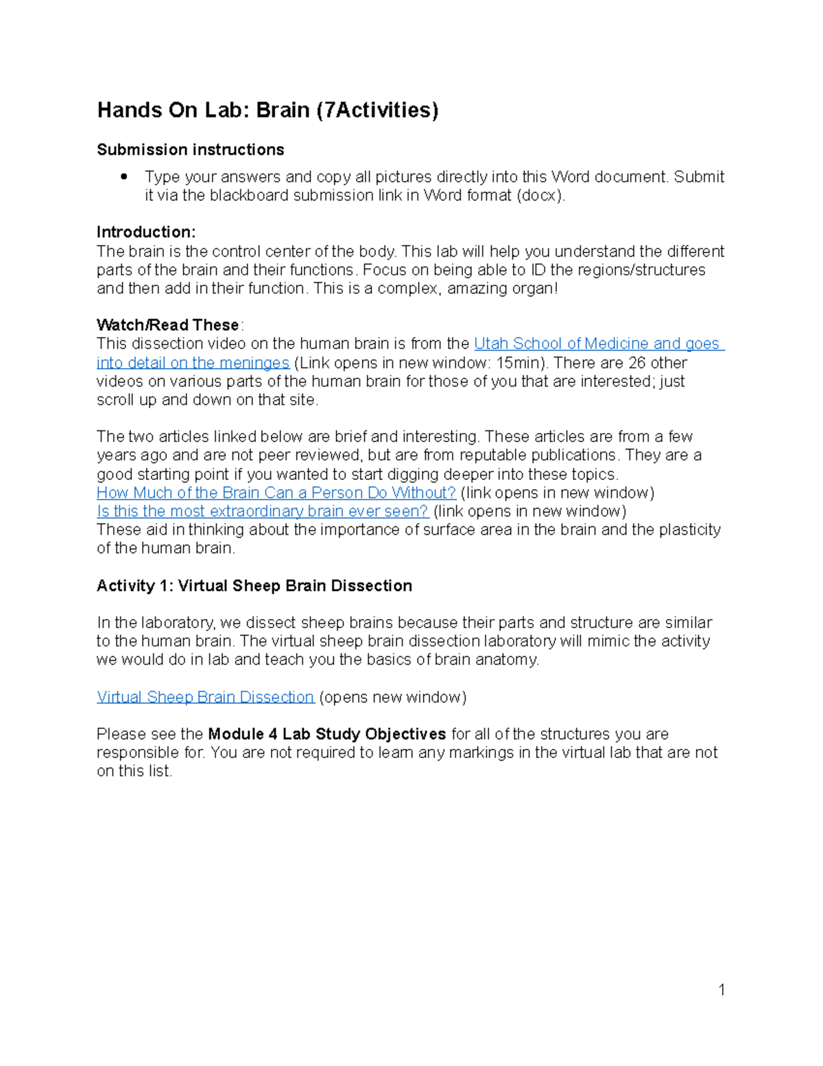 Lab8 Brain N(word opens in new window) - Hands On Lab: Brain ...