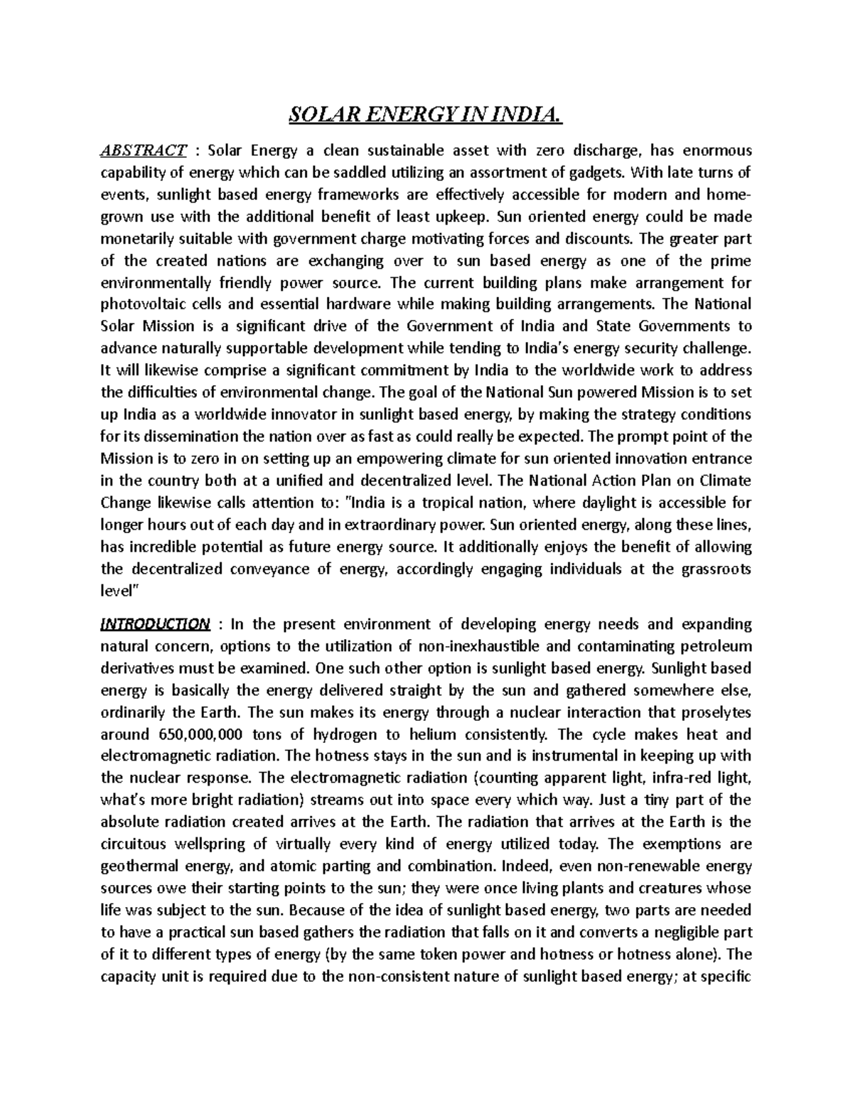 Solar Energy IN India - Lecture notes 6 - SOLAR ENERGY IN INDIA ...