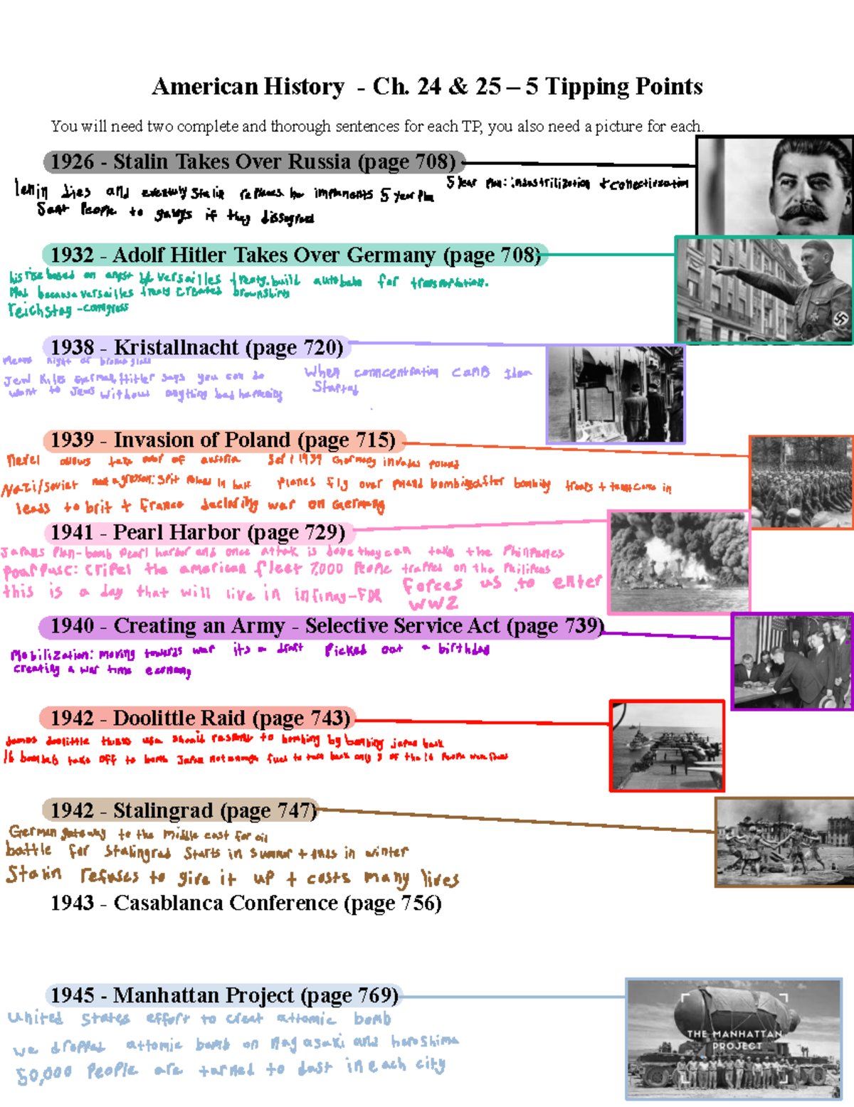 Ch - Study page - ####### American History - Ch. 24 & 25 – 5 Tipping ...