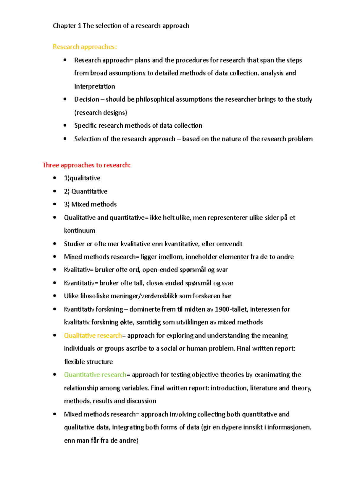 Chapter 1 The selection of a research approach - Research approaches ...