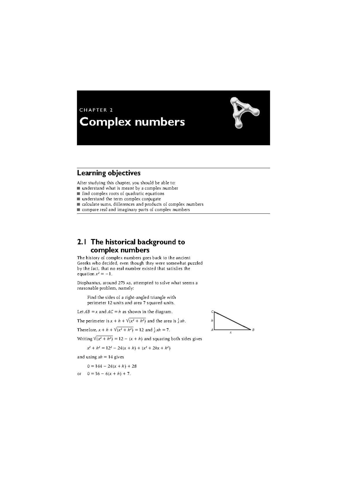 Chap02 FP1 - maths - 2 The historical background to complex numbers The history of complex ...