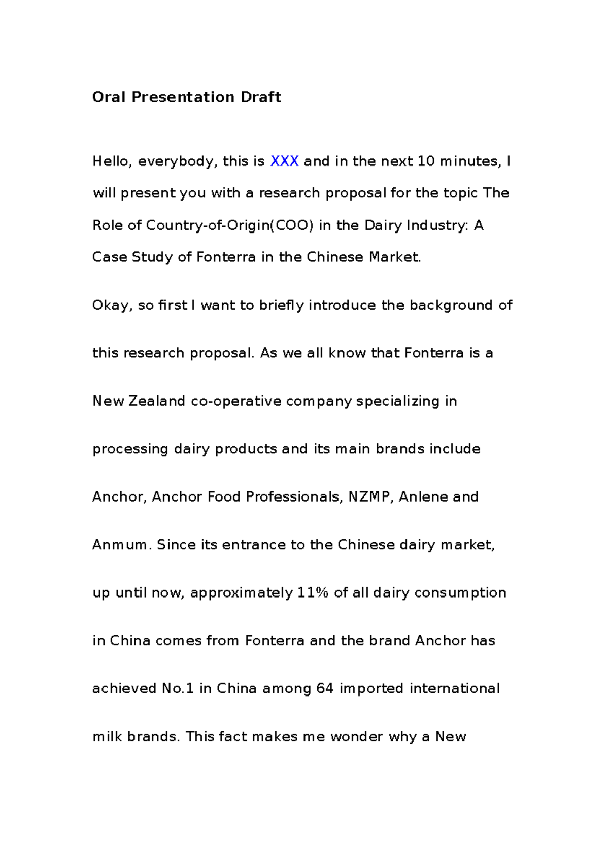 Oral presentation draft-1118-Yan - Oral Presentation Draft Hello ...