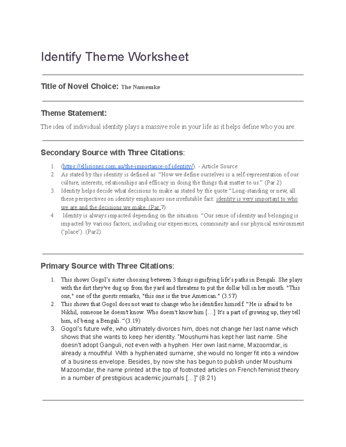 4.02 Identify Theme - An essay preview of the ideals of topics and ...