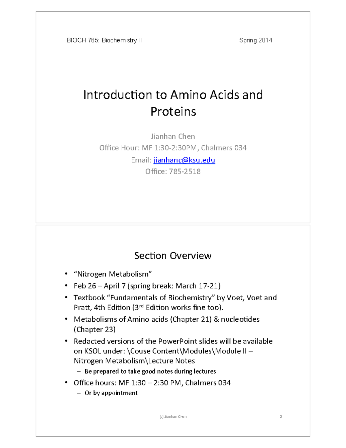 Protein AND Amino ACID (LECTURE NOTES) - biochemistry - UiTM - Studocu