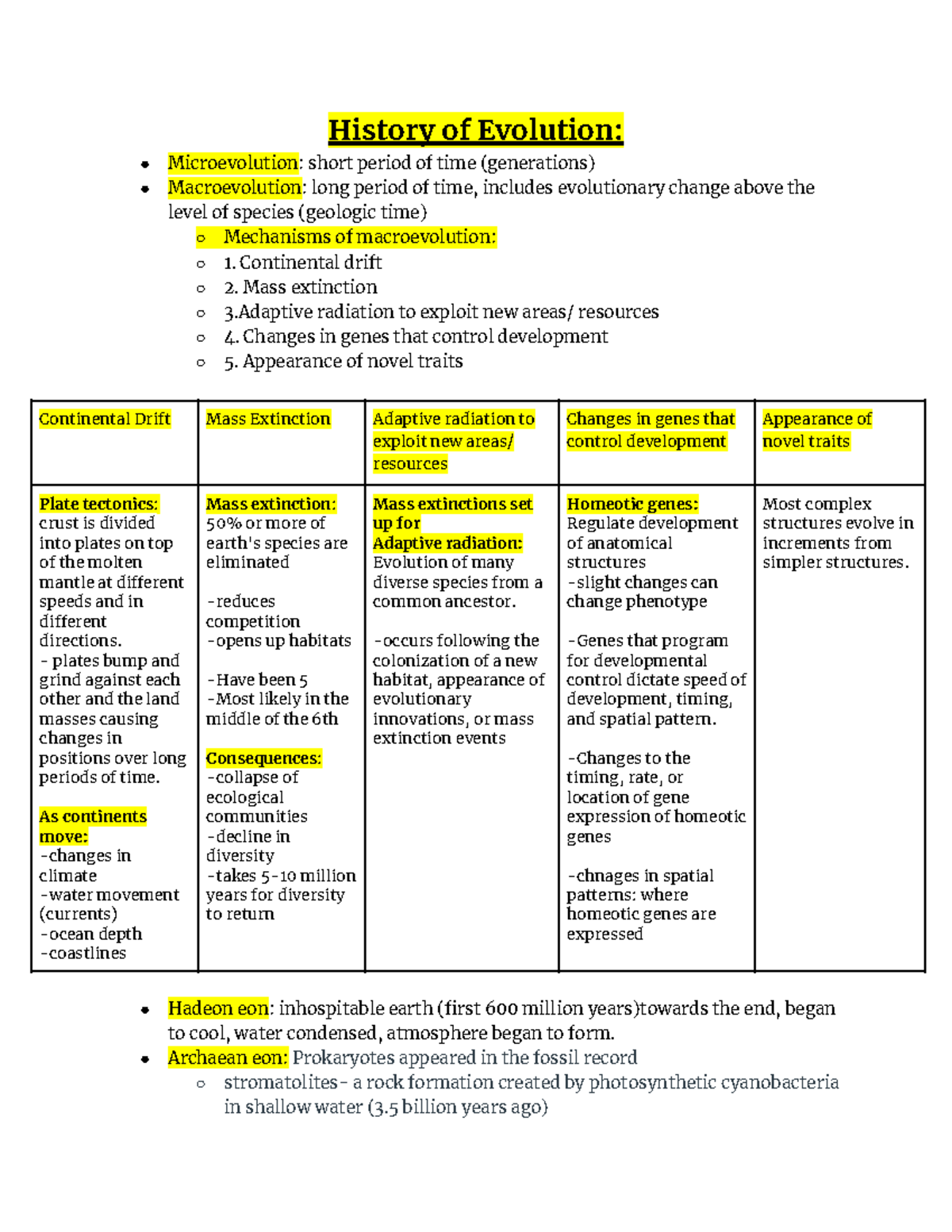Ch. 25: History of Evolution - History of Evolution: Microevolution ...