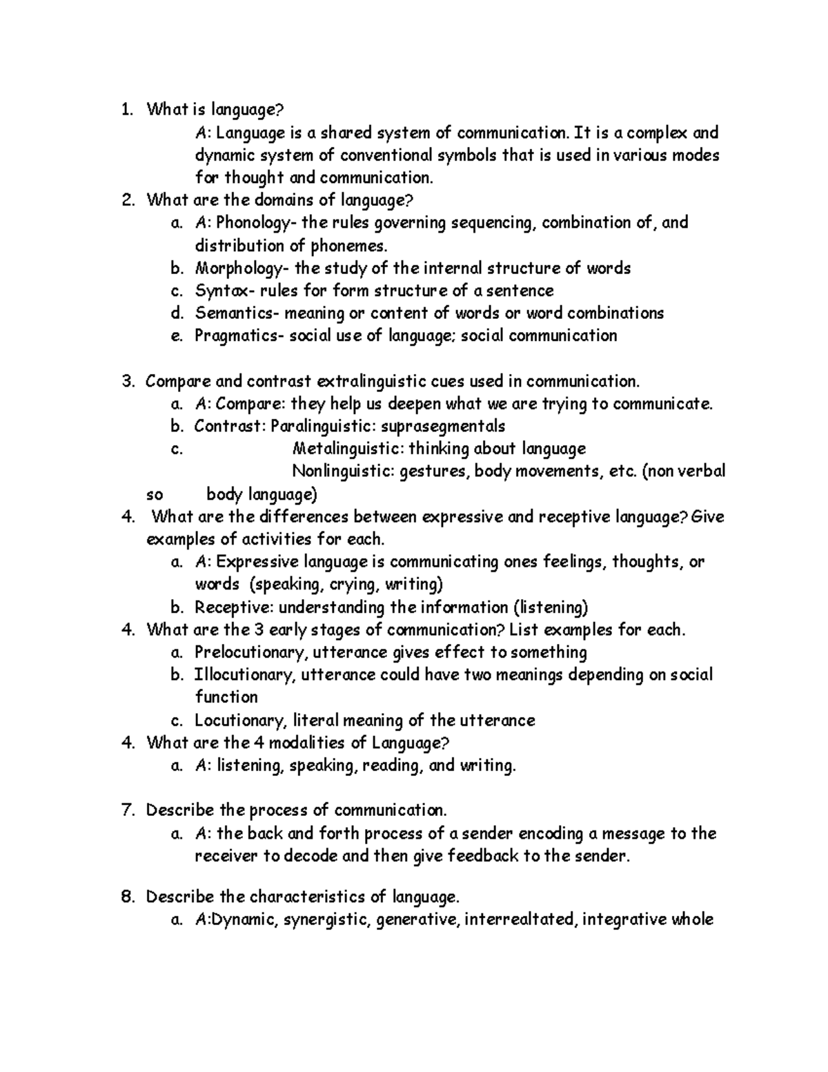 NLA Review NLA Materials What Is Language A Language Is A Shared