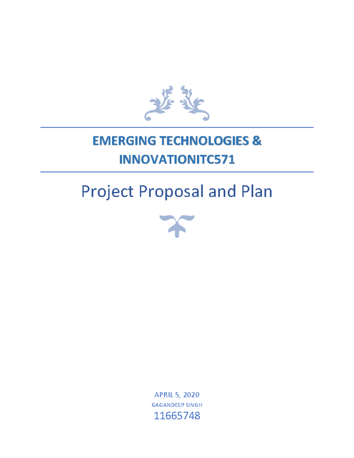 Itc 571 11665748 Assignment 1 - EMERGING TECHNOLOGIES & INNOVATIONITC ...
