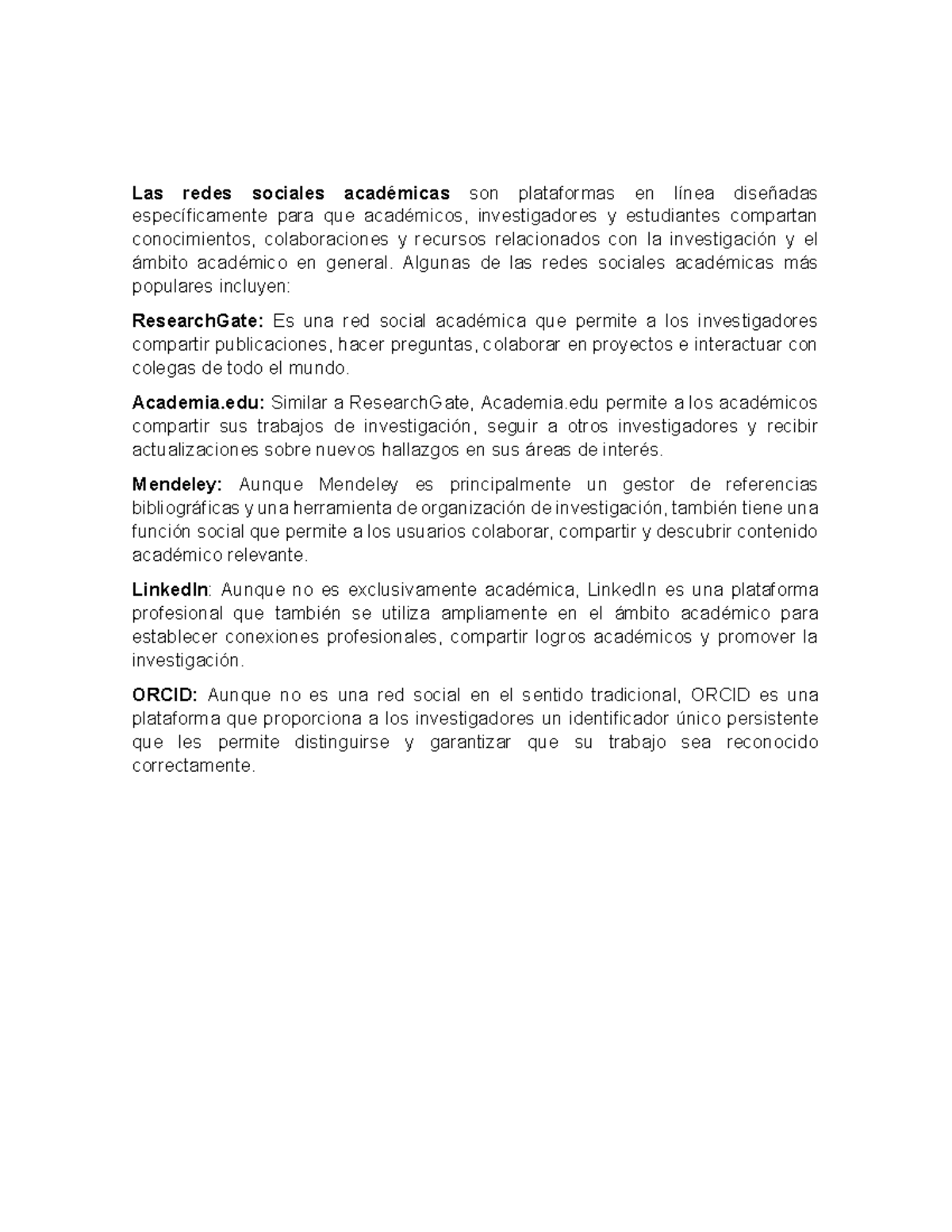Las redes sociales académicas son plataformas en línea diseñadas ...