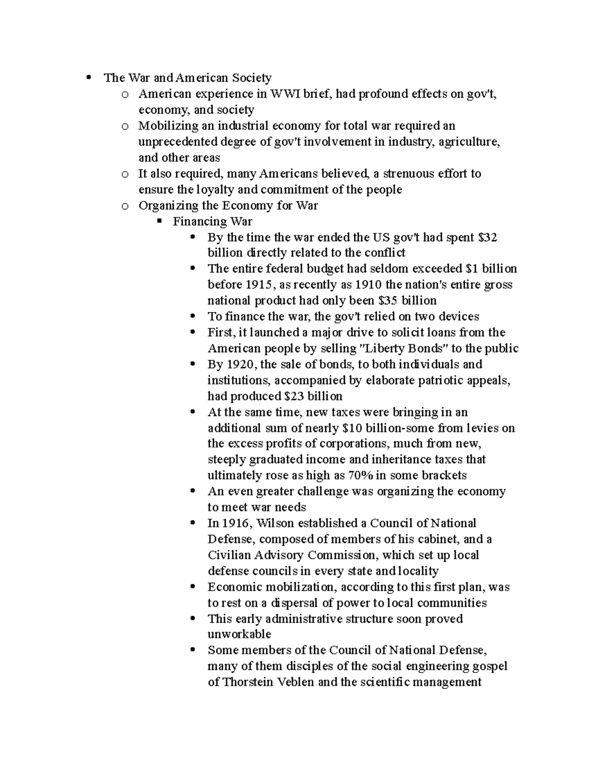 The Great War pt 3 - The War and American Society o American experience ...