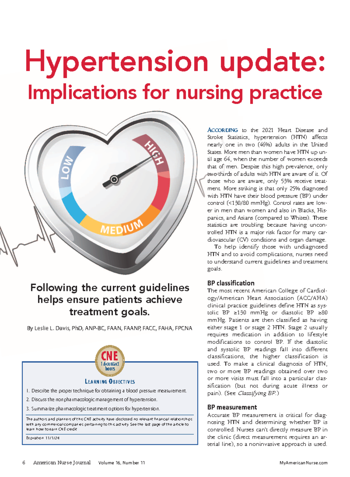 hypertension studies from louisianna university - 6 American Nurse ...