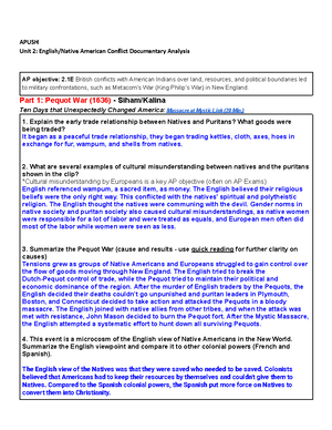 Ch 2 - chapter 2 The American Yawp - Which of the following were ...