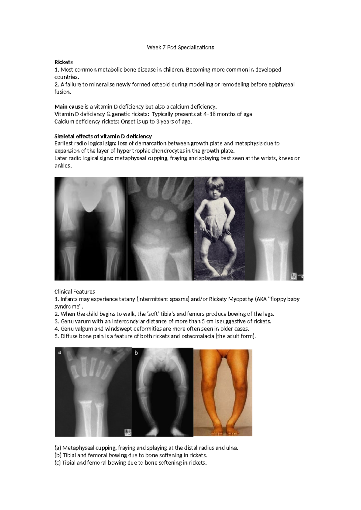 Week 7 Pod Specializations - Week 7 Pod Specializations Rickets Most ...