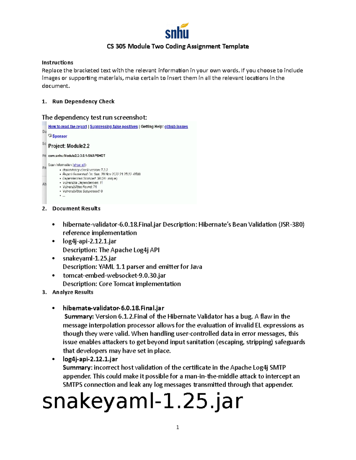 Cs 305 Module Two Coding Assignment Template Cs 305 Module Two Coding Assignment Template