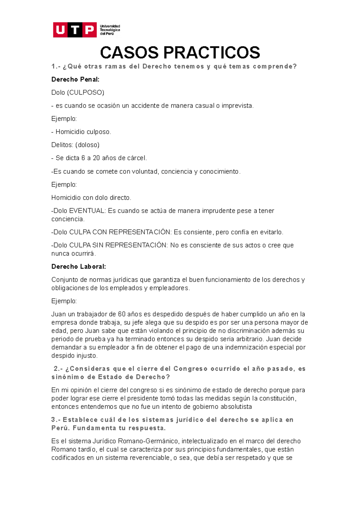 Casos Practicos s4 - Ejercicios - CASOS PRACTICOS 1.- ¿Qué otras ramas ...