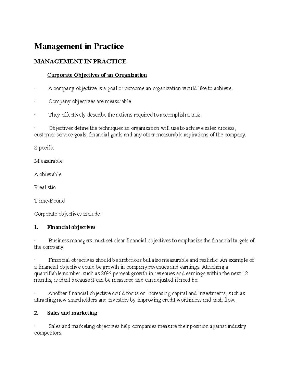 Management in Practice - Management in Practice MANAGEMENT IN PRACTICE ...