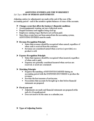 ACC 100 Chapter 7 Lecture Notes - Chapter 7 INTERNAL CONTROL AND ...
