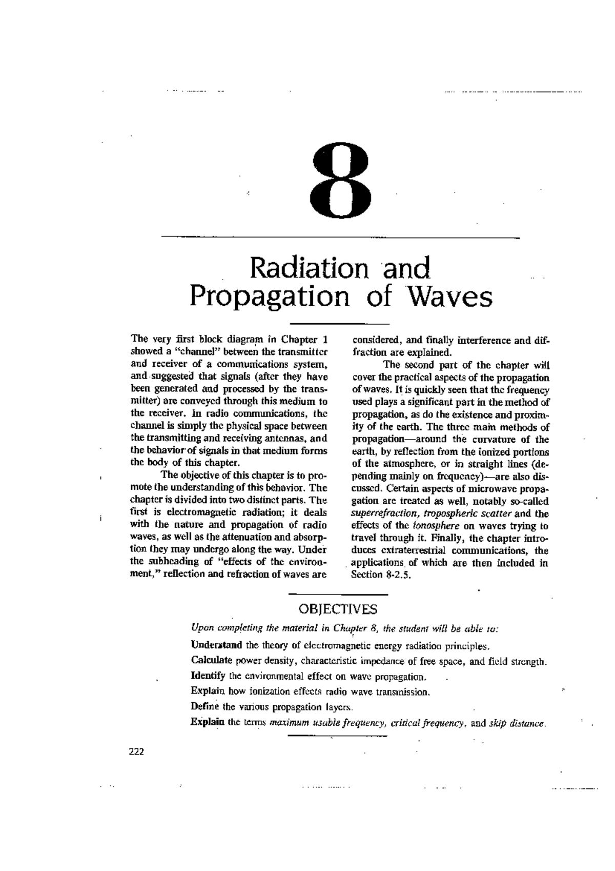 Radiation and Propagation of Waves -, Radiation and Propagation of ...