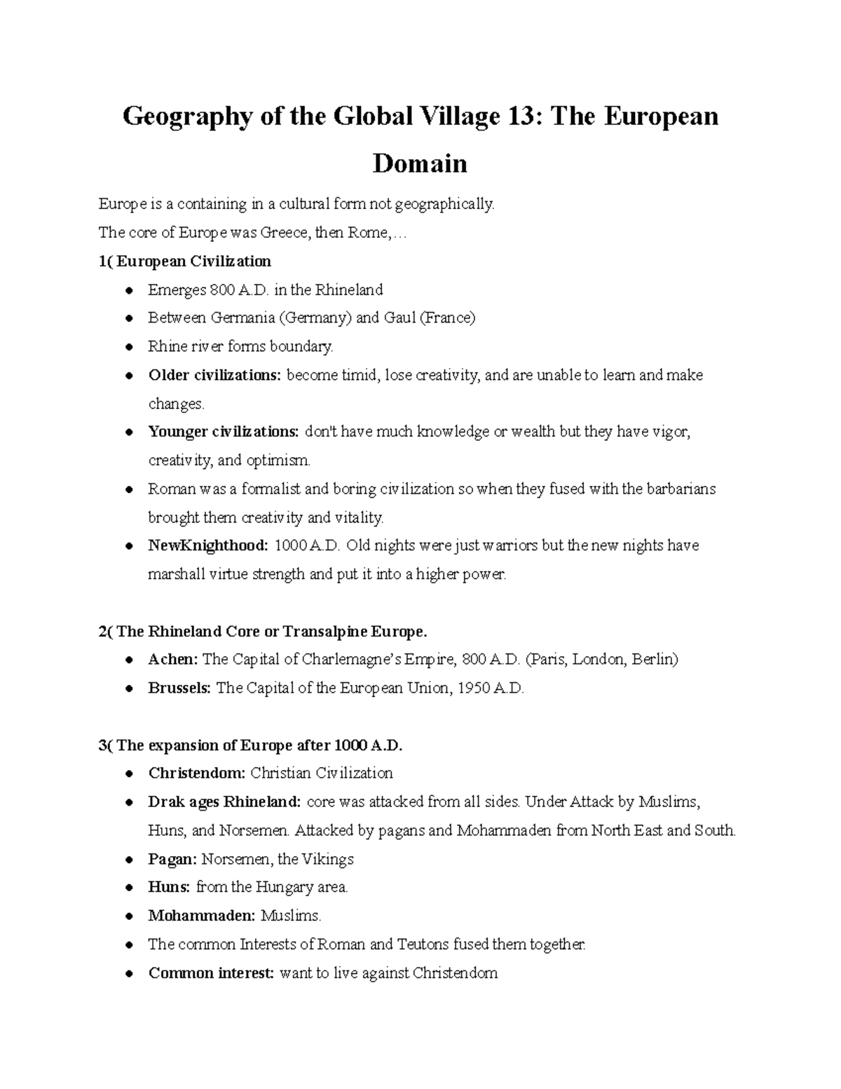 GEOG Lecture 13 - Jonathan smith - Geography of the Global Village 13 ...