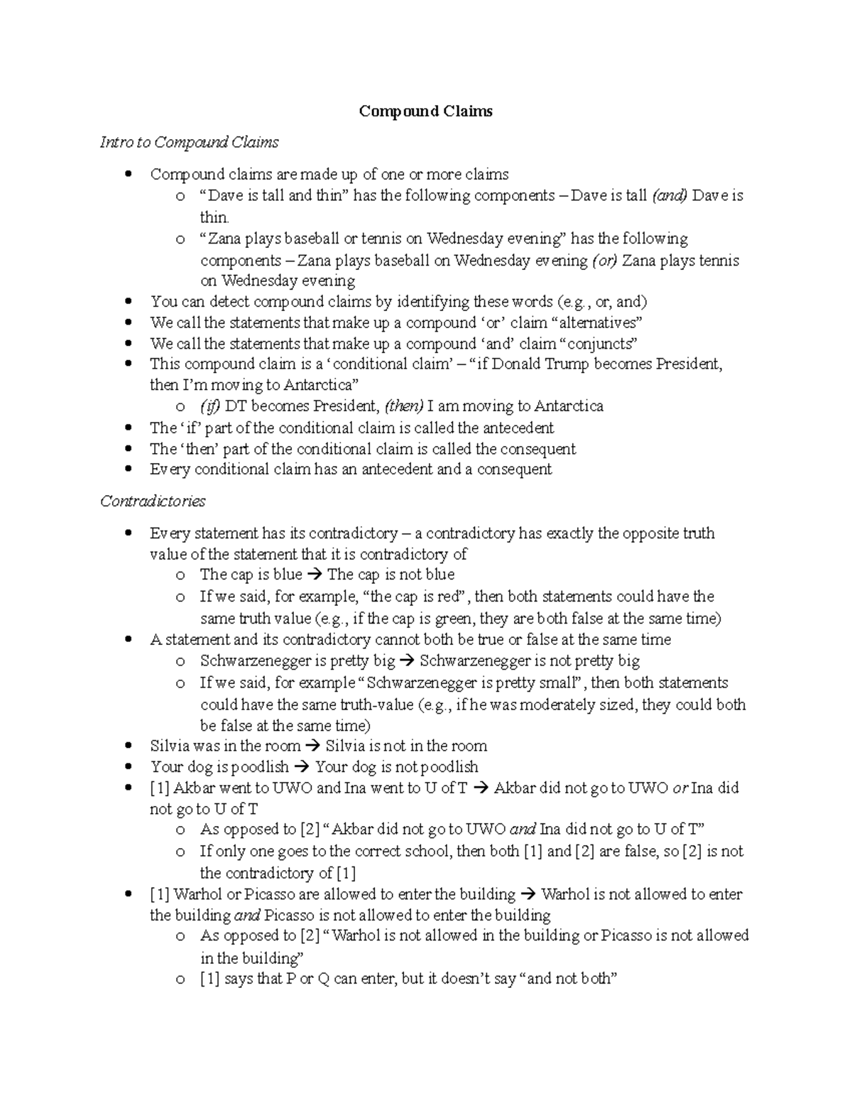 Week 10 - Compound Claims - Compound Claims Intro to Compound Claims ...