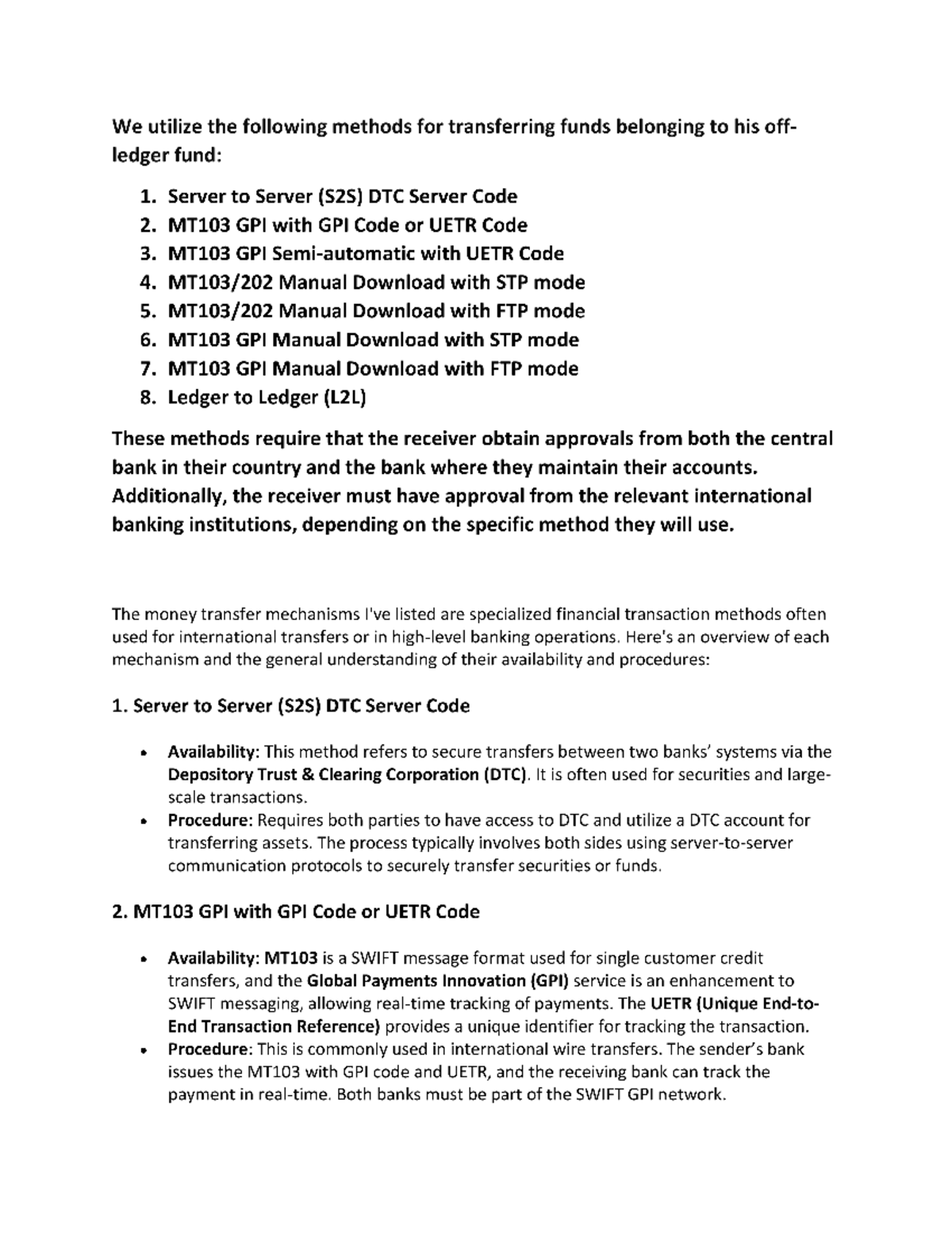 Transfer methods-01- con - We utilize the following methods for ...