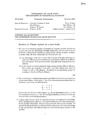 GLM Summary - glm - Generalized linear models Components: exploratory ...