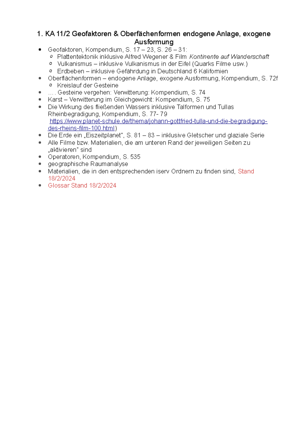 1KA11 2Geomorph 24 - 1. KA 11/2 Geofaktoren & Oberfächenformen endogene ...