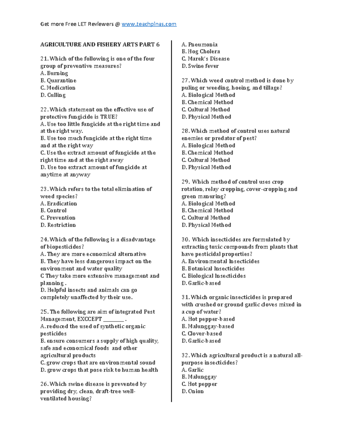 Part 6 AFA www - Lecture notes - Get more Free LET Reviewers ...