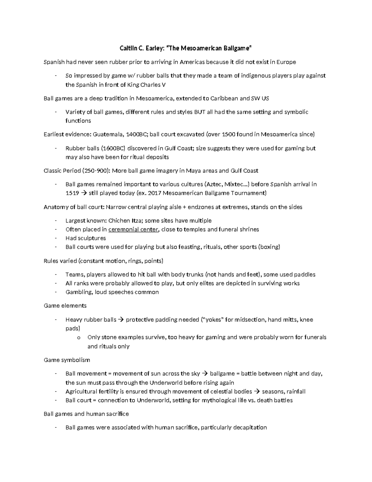 Week 9 Notes (Earley, Snider, Noguchi) - Caitlin C. Earley: “The ...