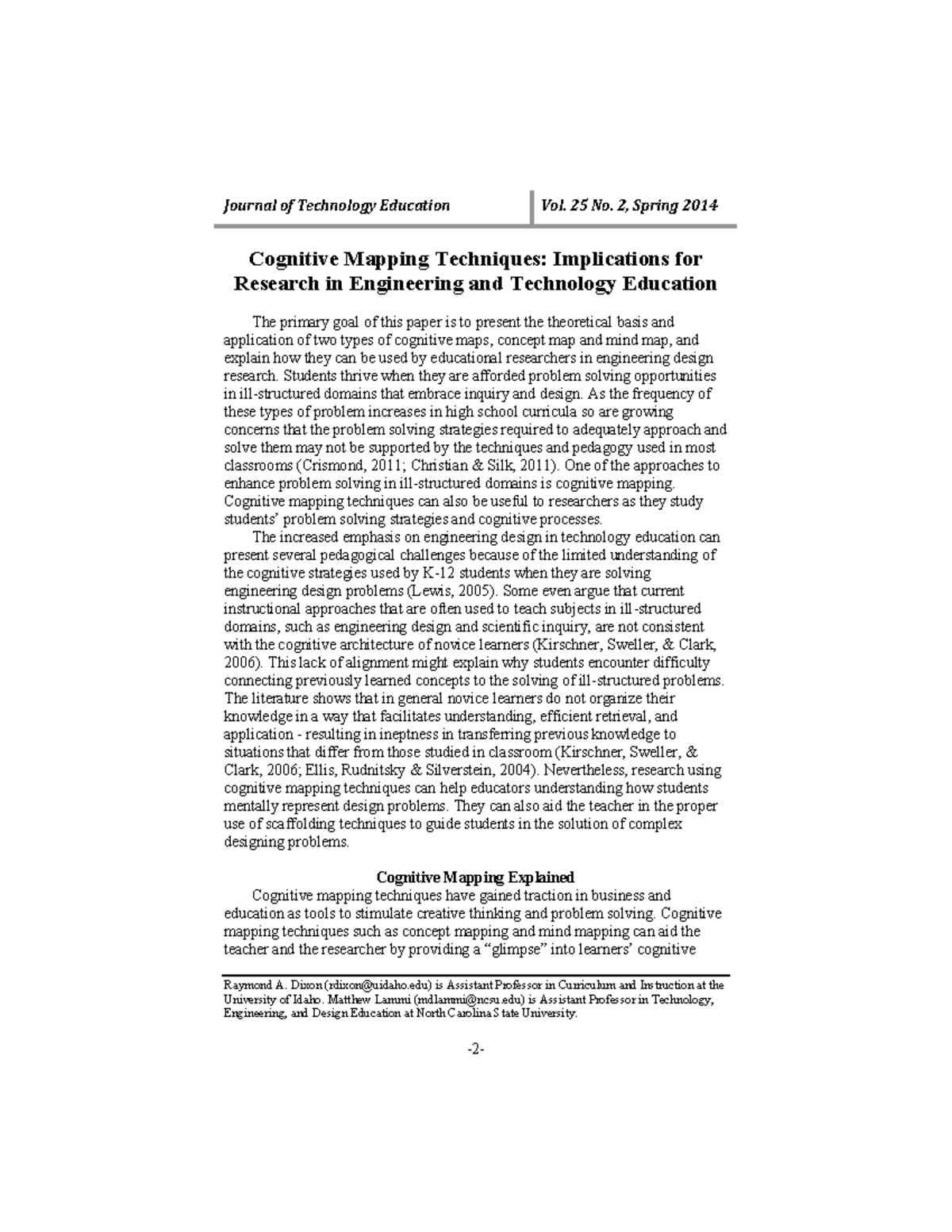 Dixon 2014 Cognitive Mapping Techniques Implications For Research In dixon-2014-cognitive-mapping-techniques-implications-for-research-in