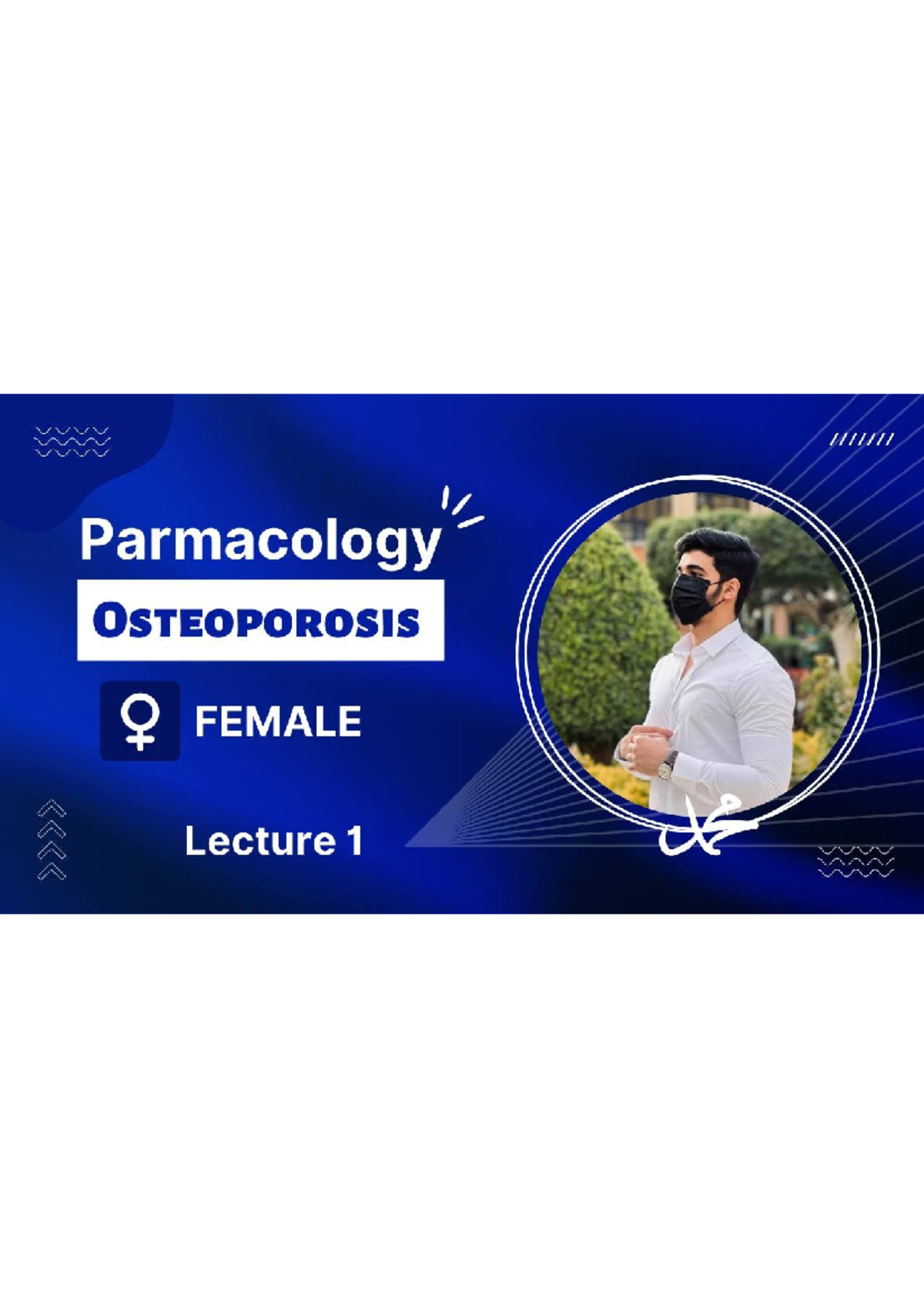 Pharma 210 Osteoporosis Lec 1 Pharmacology Studocu