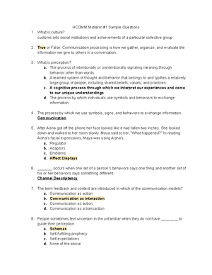 HCOM 100 Final Exam Study Guide - Ch. 8: Developing & Maintaining Relationships interpersonal ...