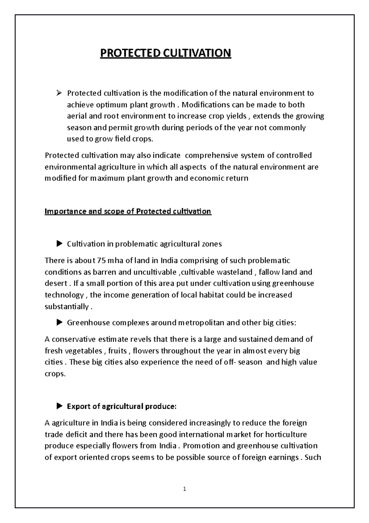 Protected Cultivation - Modifications can be made to both aerial and ...