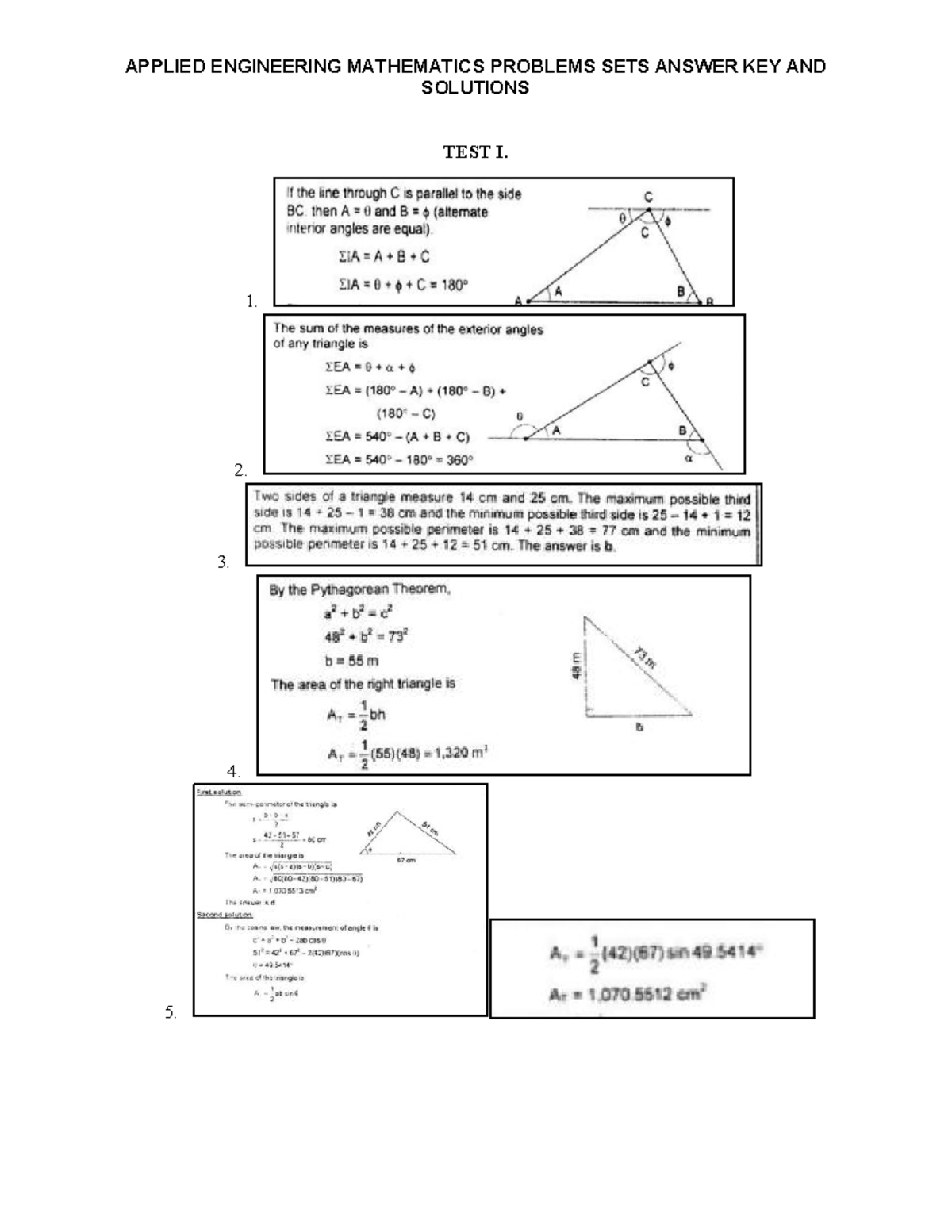 Applied Engineering Mathematics Midterms Problem SET Reviewer Answer KEY - Science, Technology ...