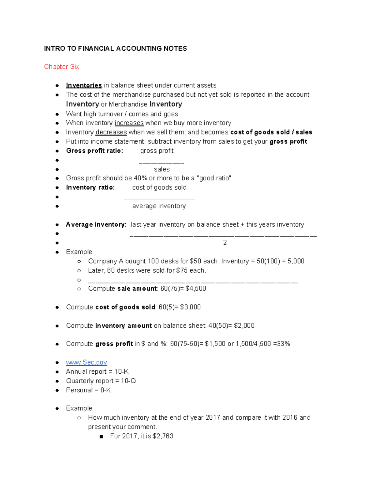 Financial Accounting Notes CH6 - INTRO TO FINANCIAL ACCOUNTING NOTES ...