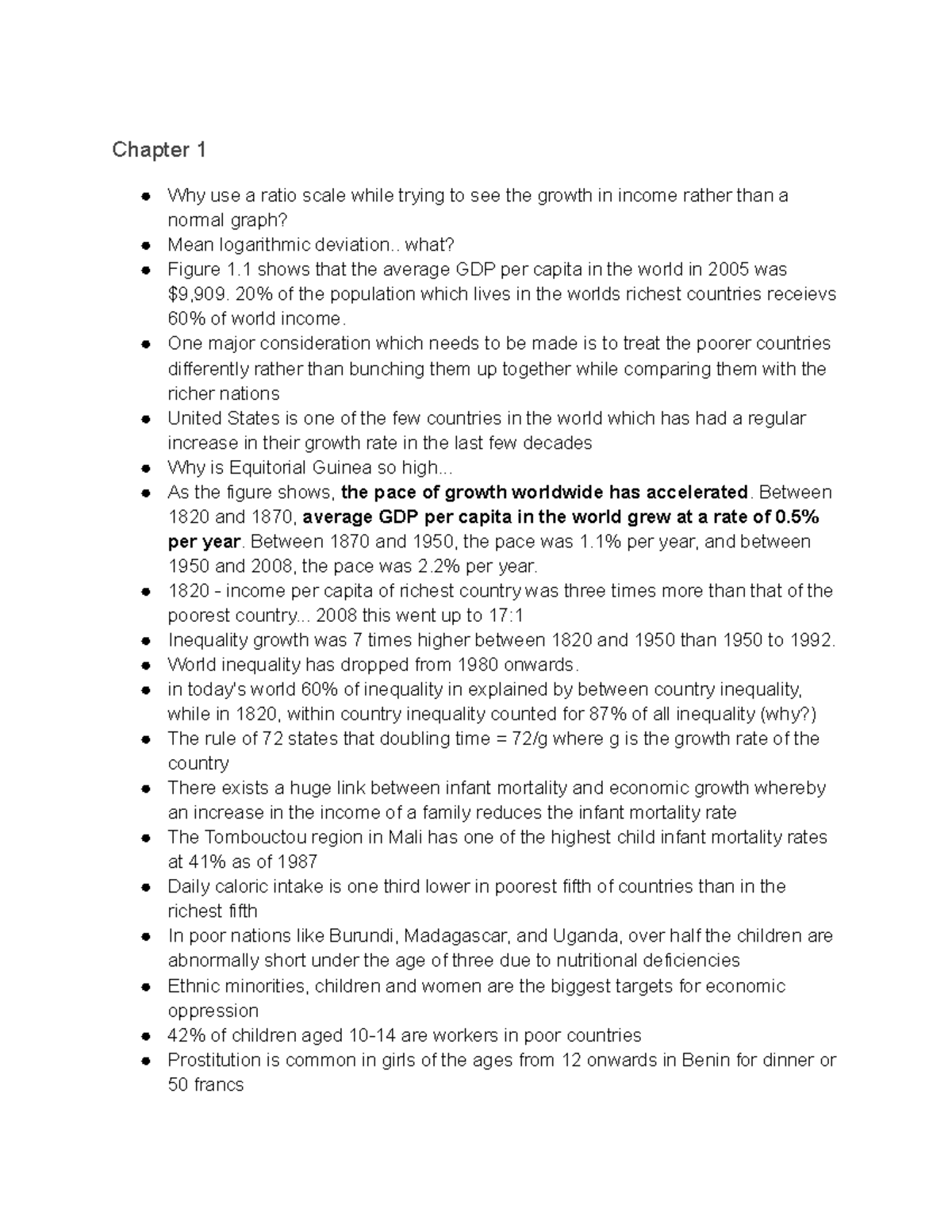 Econ0054 Detailed Notes - Chapter 1 Why use a ratio scale while trying ...