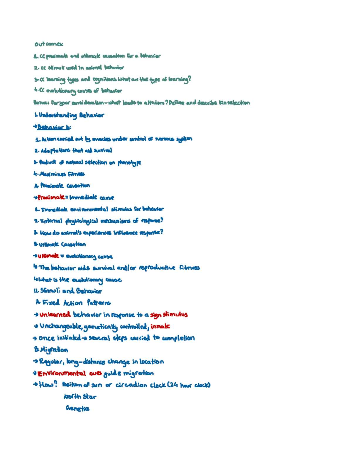 Lecture 23- Animal Behavior - BIO 115 - Studocu