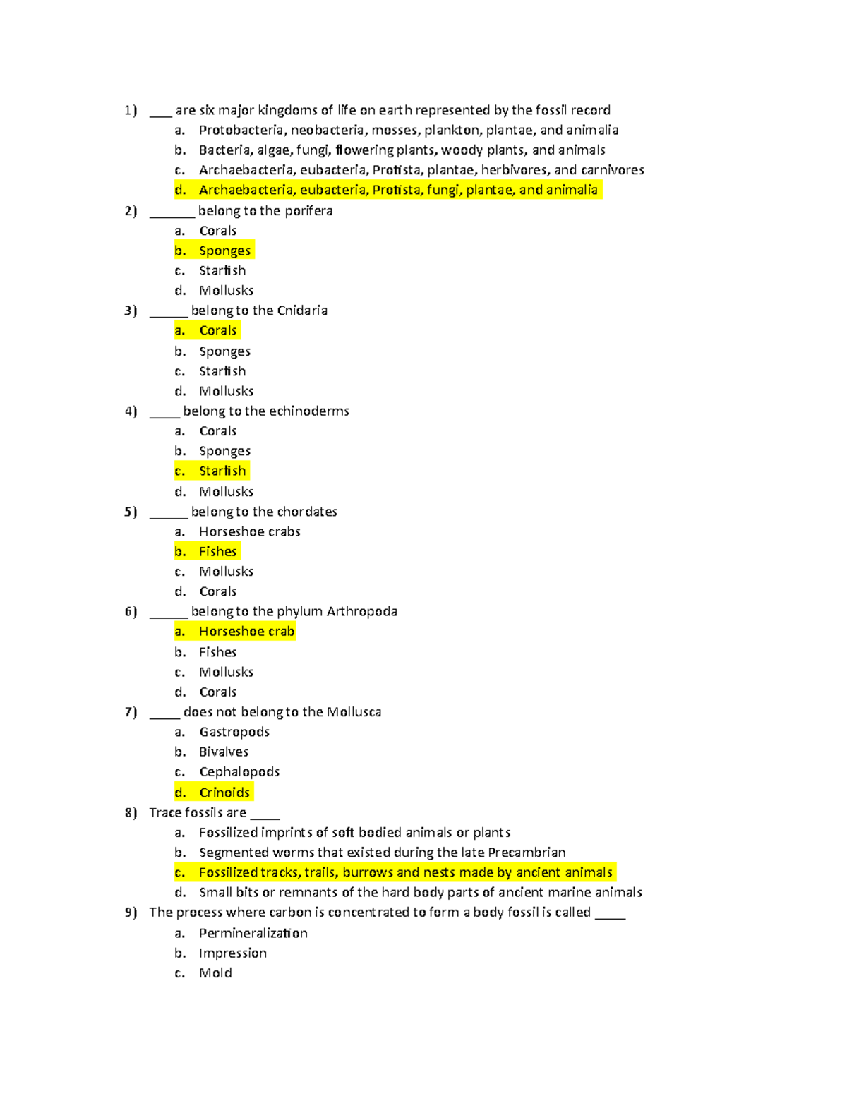 Geology Homework ch 3 - ken anderson - ___ are six major kingdoms of ...