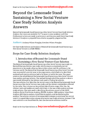 Case Solution Lebanon Mountain Trail Association Aiming for Sustainability - Lebanon Mountain ...