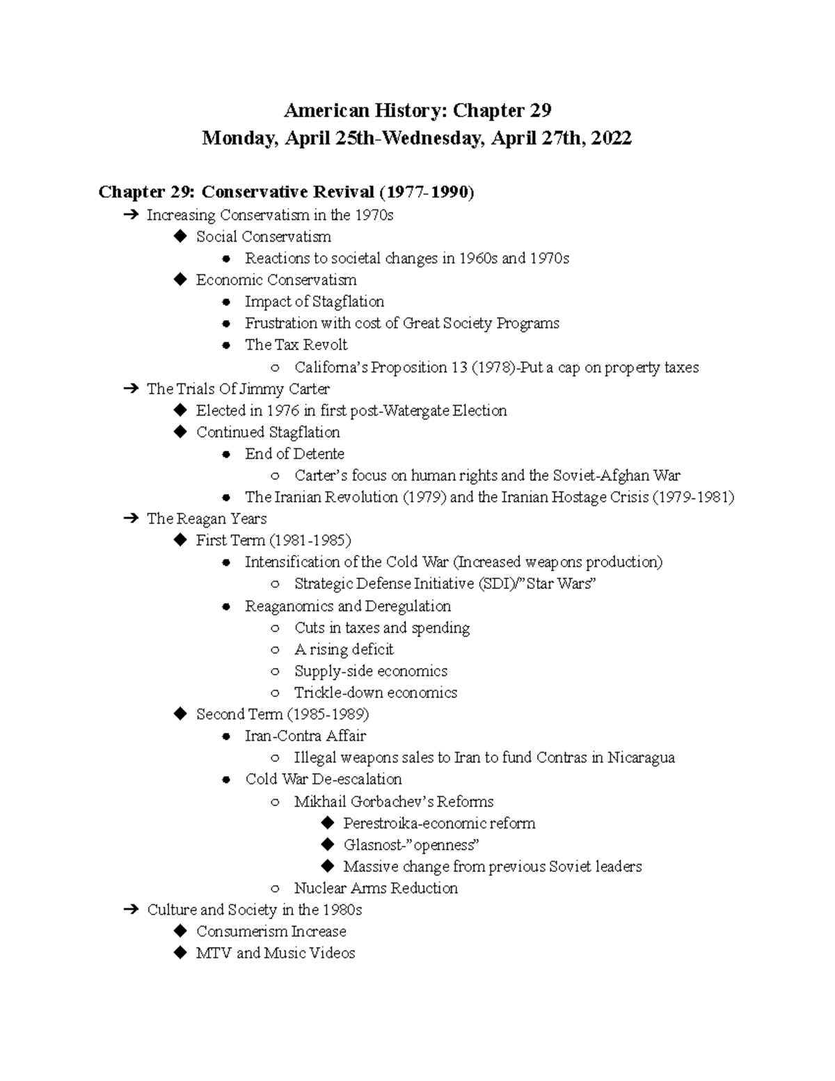 American History April 25 27th, 2022 - American History: Chapter 29 ...