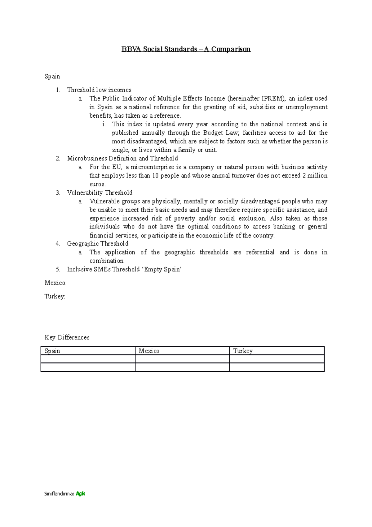 BBVA Social Standards - Lecture Notes - BBVA Social Standards – A ...