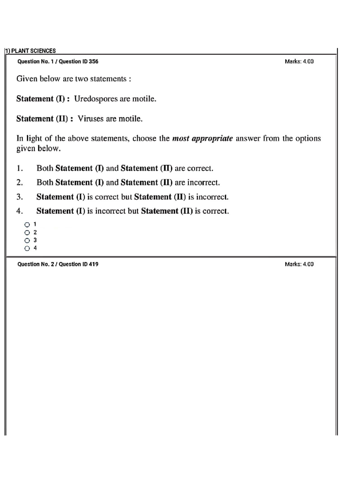 ICAR PG Plant Science Paper 2023 - medical - Studocu