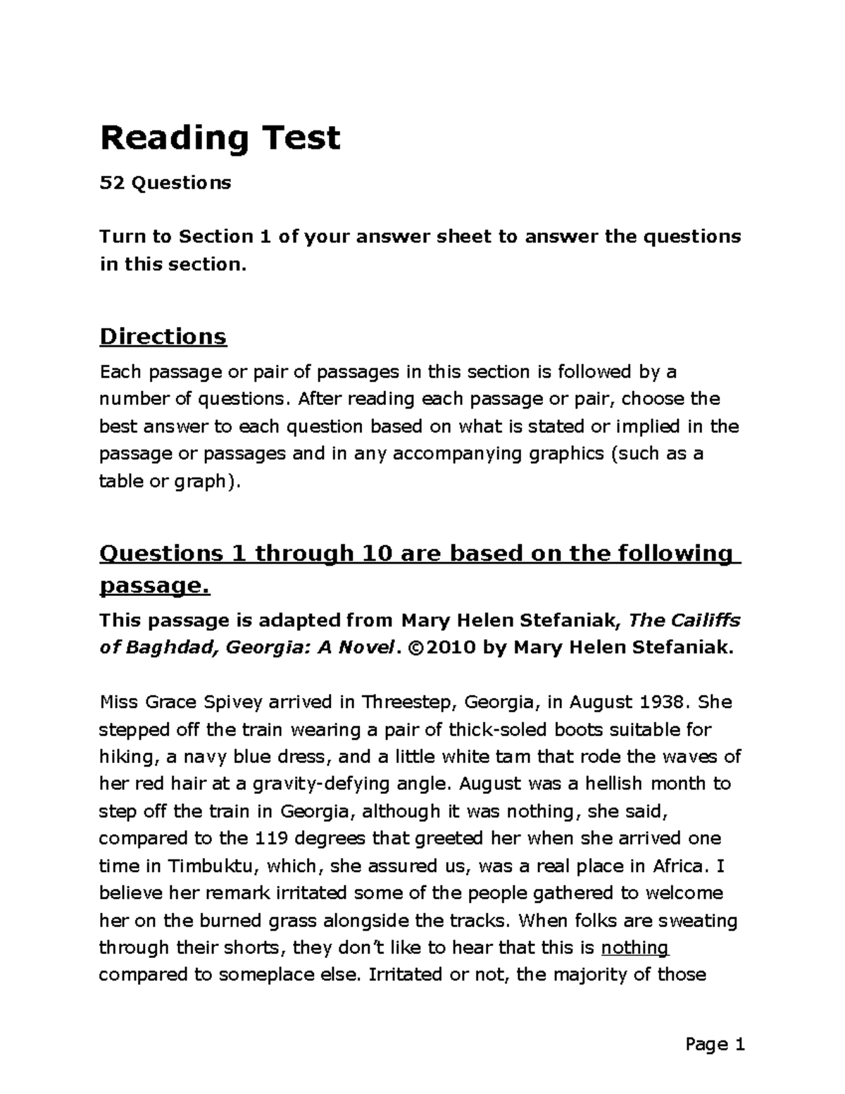 Sat practice test 10 reading assistive technology - Reading Test 52 ...