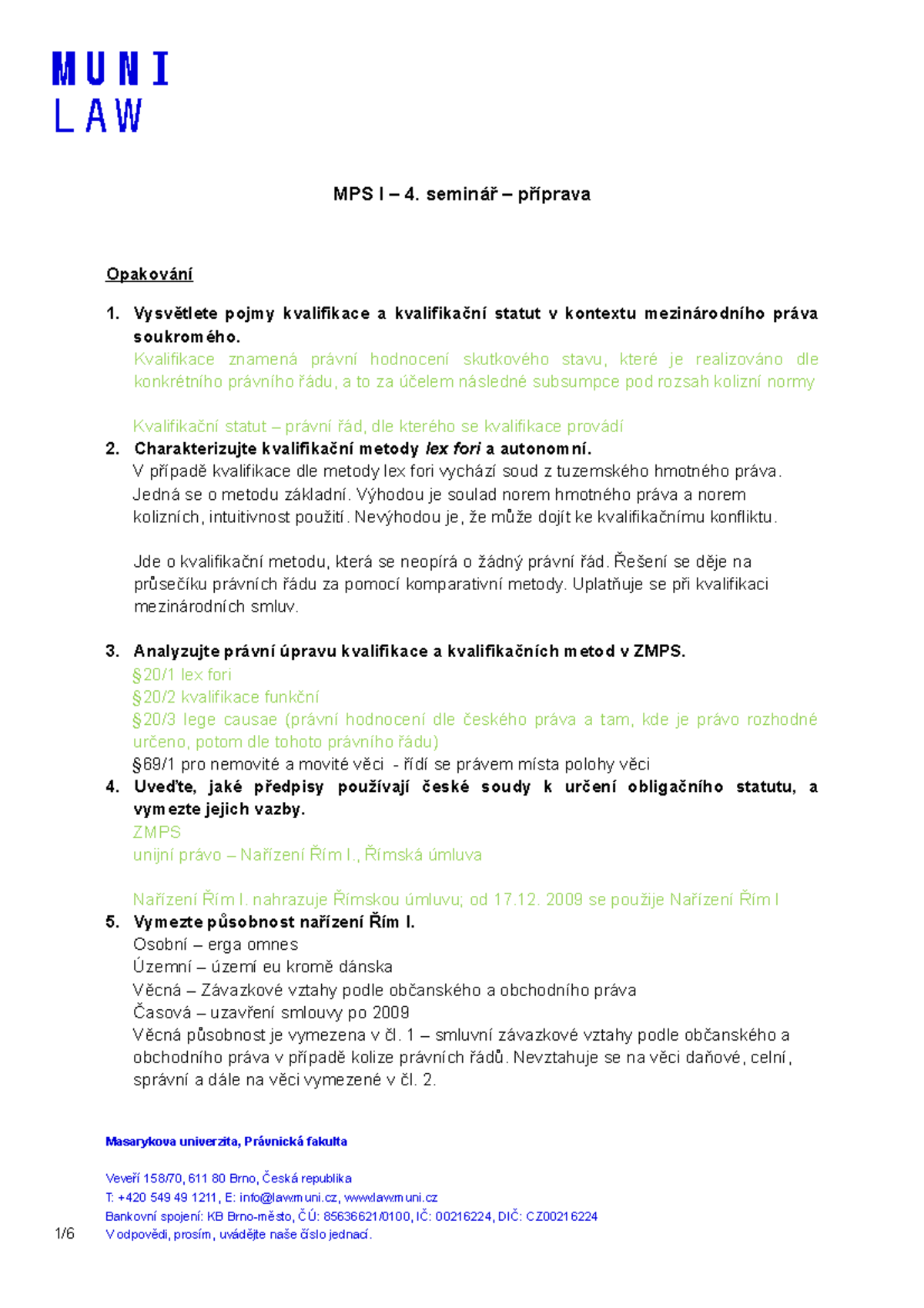 MPS I 4 - nevím, co sem napsat - MPS I – 4. seminář – příprava Opakování Vysvětlete pojmy - Studocu