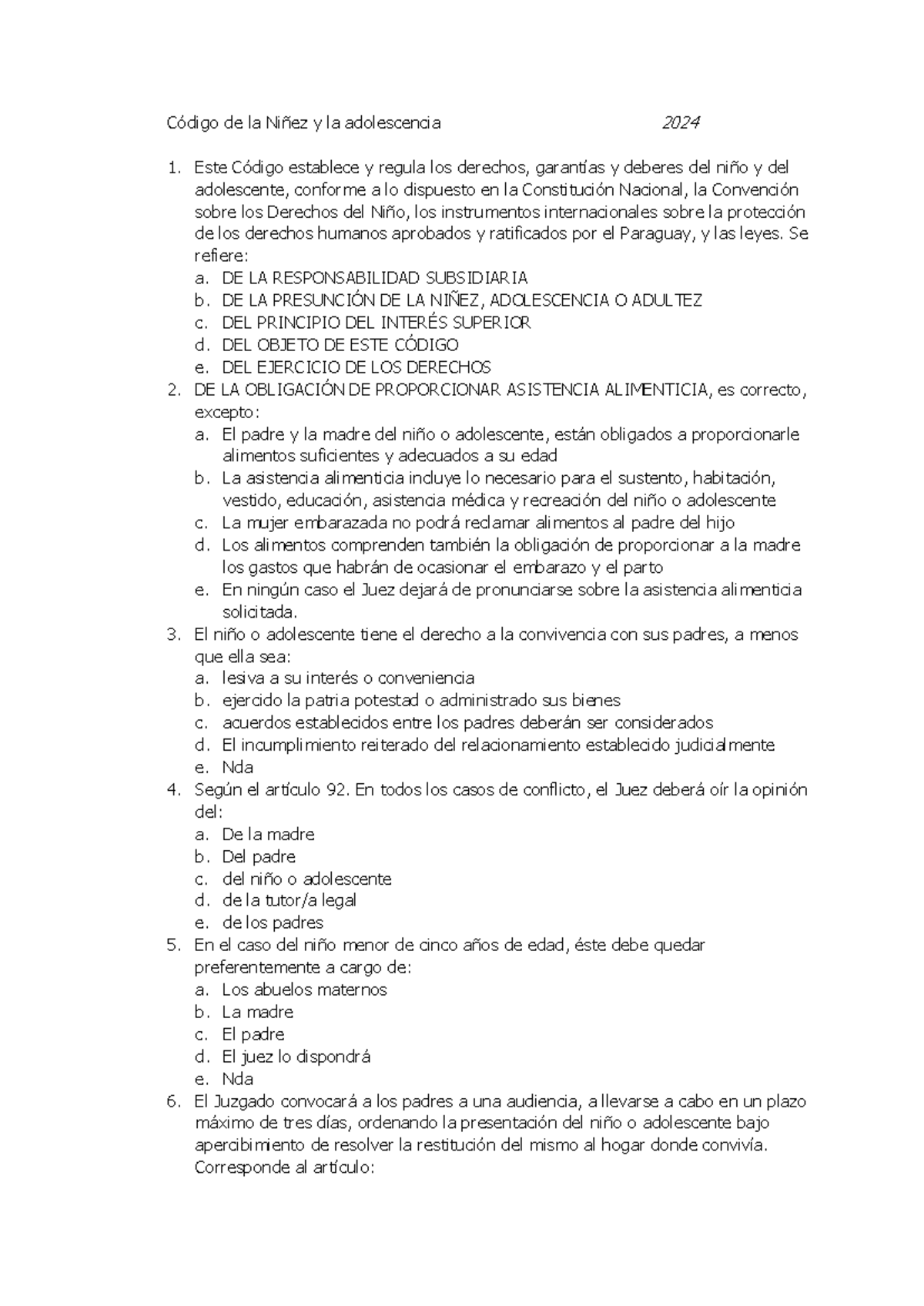 Código de la Niñez y la adolescencia ex 1 - Código de la Niñez y la adolescencia 2024 Este ...