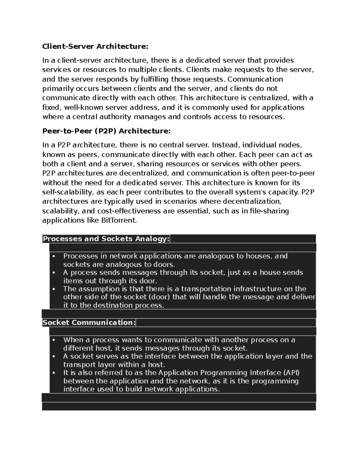 Application Layer Complete Notes - Client-Server Architecture: In a ...