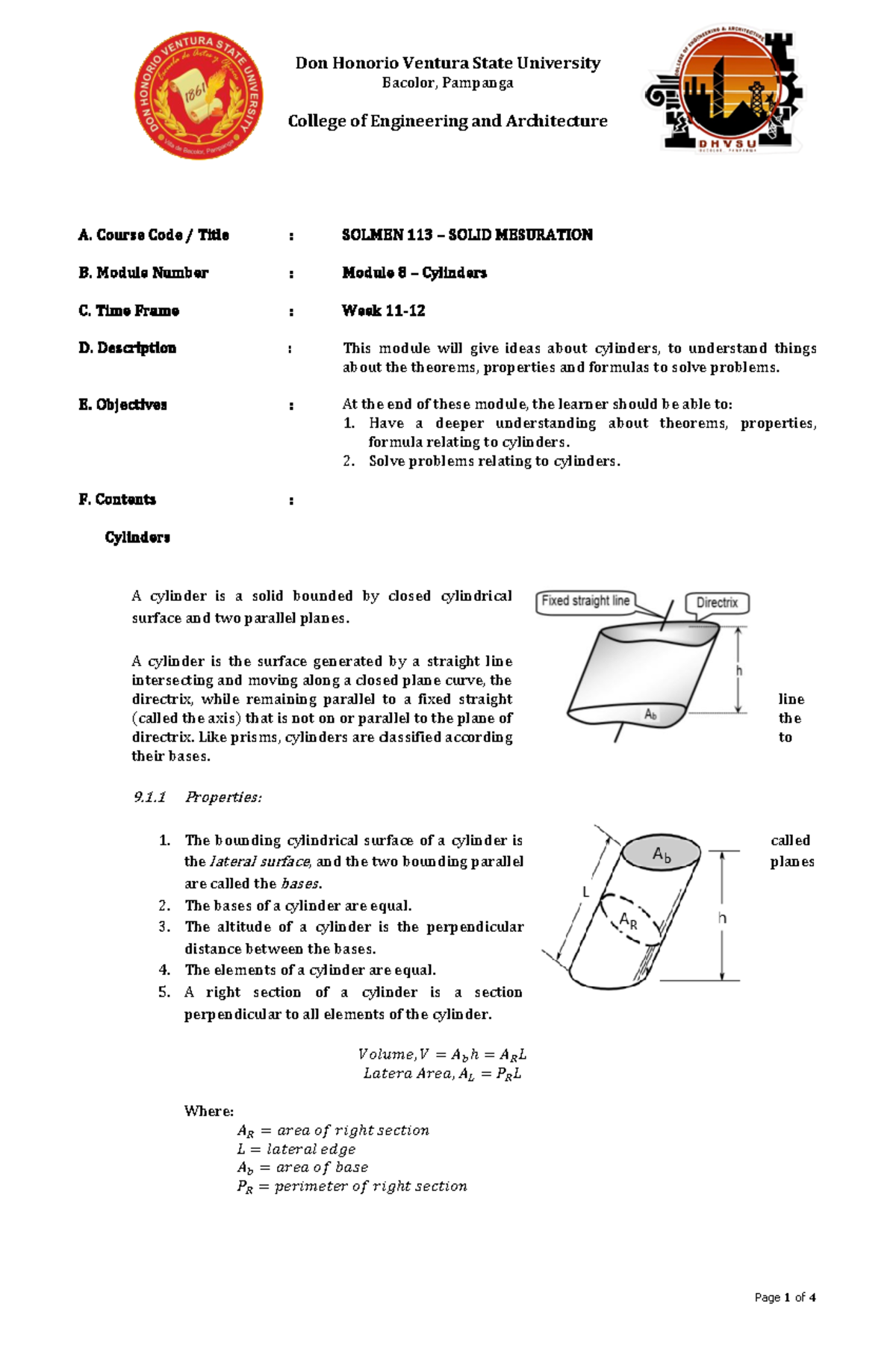 Solmen Module 8 - mod - Don Honorio Ventura State University Bacolor ...