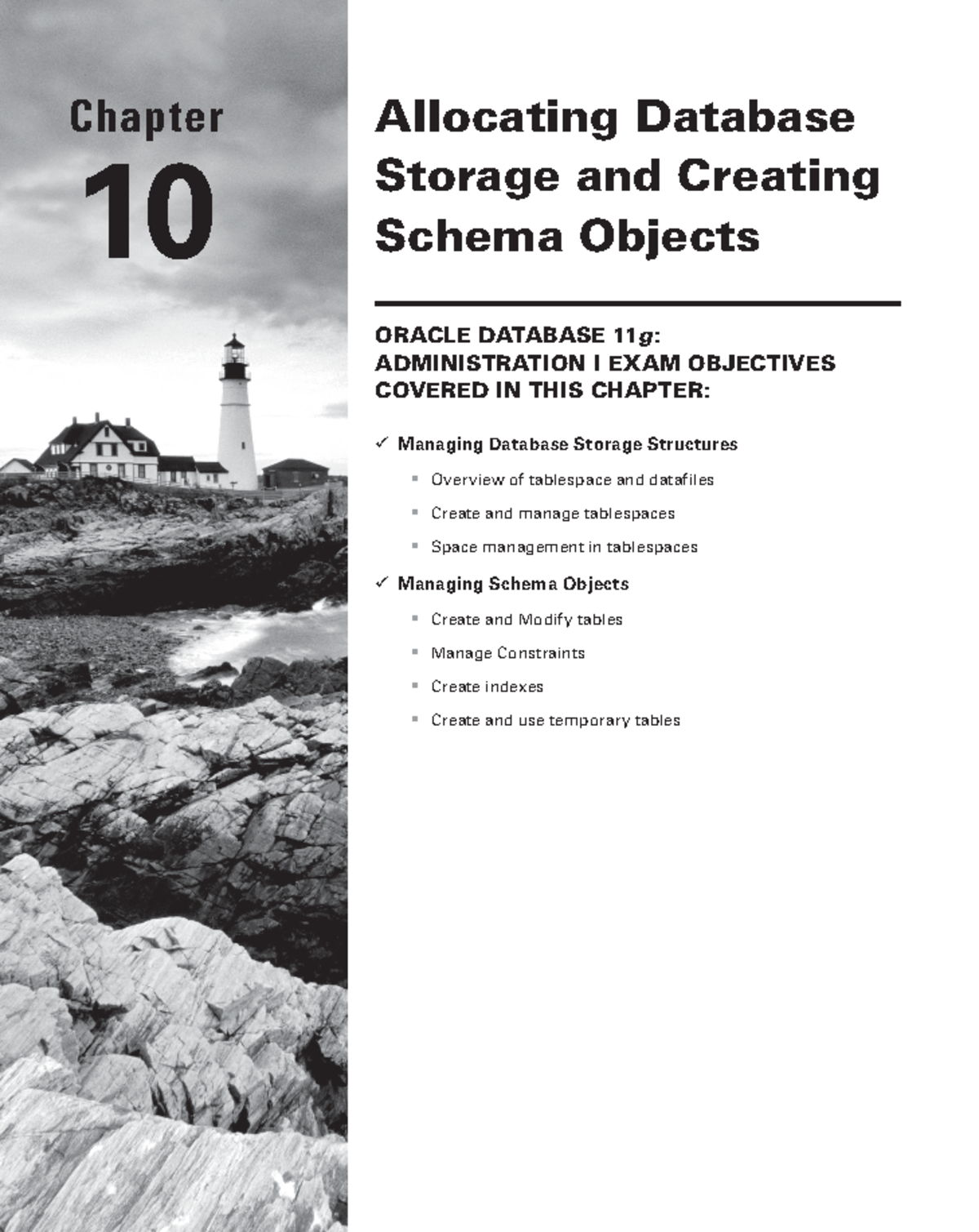 Chapter 10 - Apuntes 10 - Chapter 10 Allocating Database Storage and ...