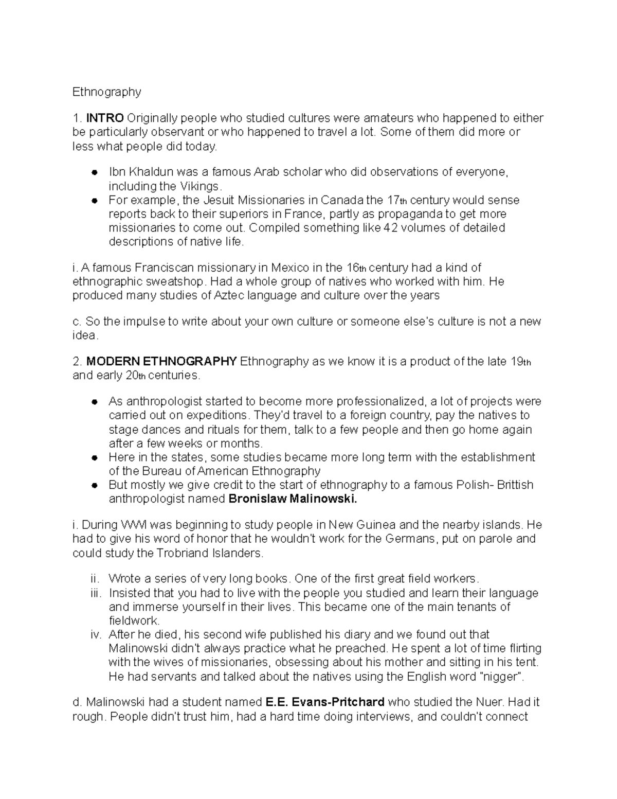 Ethnography - Ethnography INTRO Originally people who studied cultures ...
