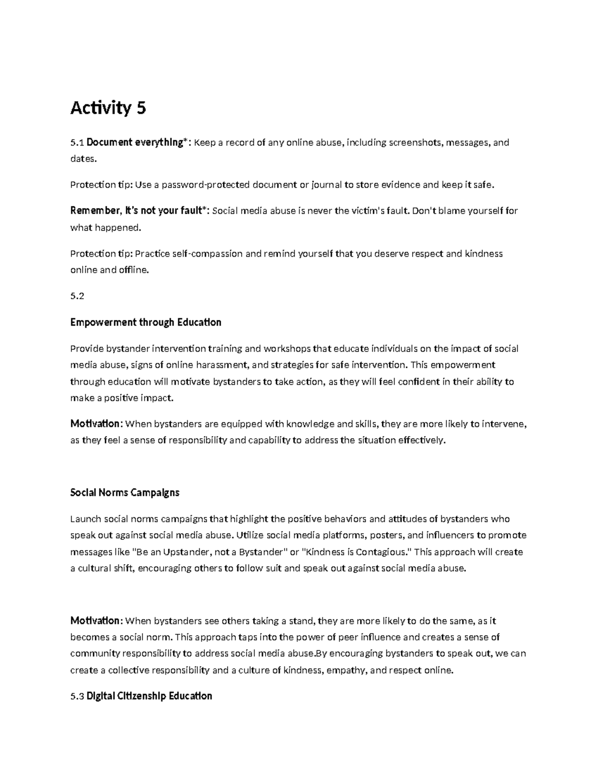 Activity 5-WPS Office - Example - Activity 5 5 Document everything ...